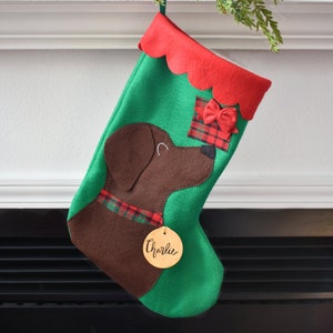 Labrador Retriever Christmas Personalized Stockings // Black Yellow or ...