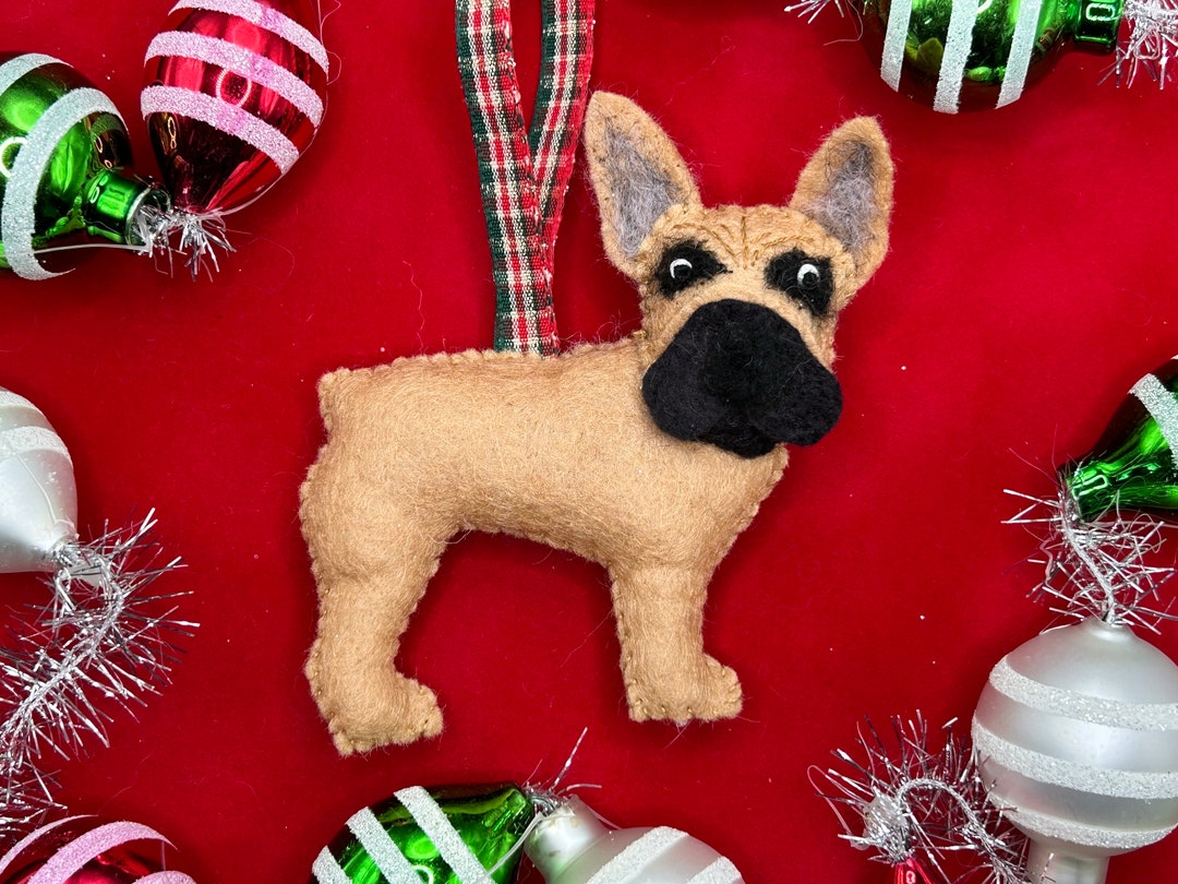 French Bulldog Christmas Ornament // Frenchie Holiday Custom Ornament ...