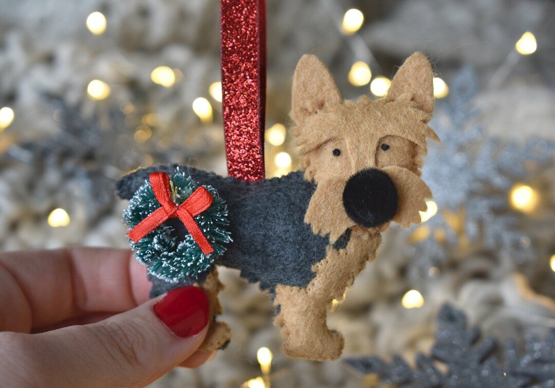 Handmade Felt Yorkie Ornament, Christmas Holiday Decor - Etsy
