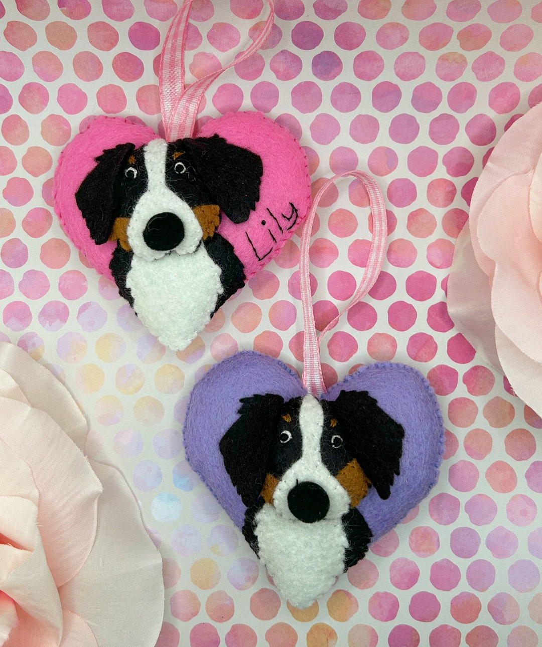 Bernese Valentine's Day Ornament / Bernese Mountain Dog Lover / Dog Mom ...