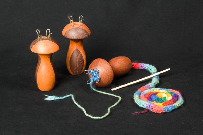 French Knitter / Yarn Mushroom Wooden Toy - Etsy