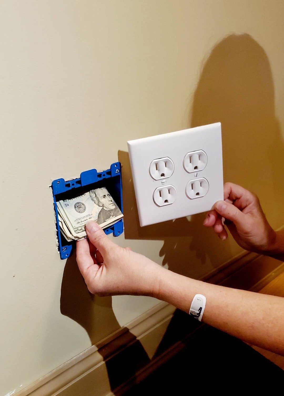 Double Outlet Hidden Wall Safe - Etsy