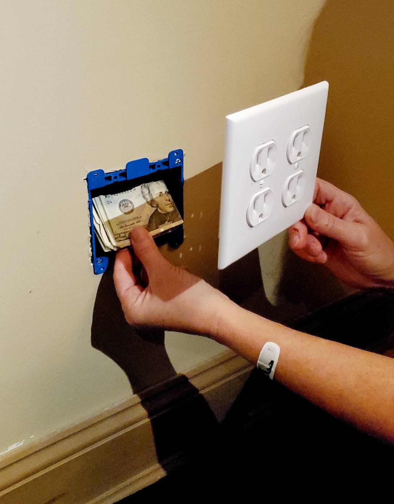 Double Outlet Hidden Wall Safe - Etsy