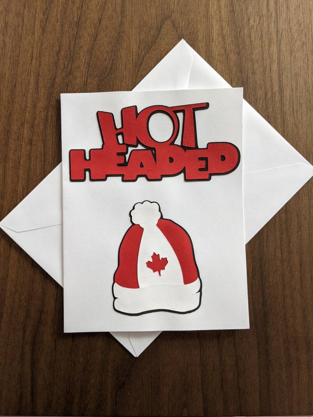 Canadian Flag Tuque Blank Card, Maple Leaf Greeting Card, Unique Canada ...