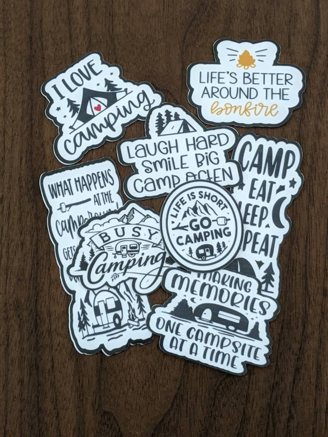 Camping Stickers, Permanent Stickers, Making Memories Sticker, Born to ...