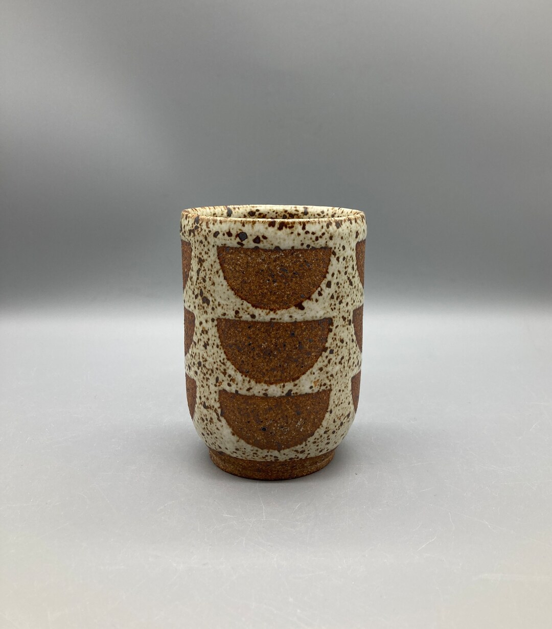 Handmade Ceramic Speckled White Half-moon Cup - Etsy