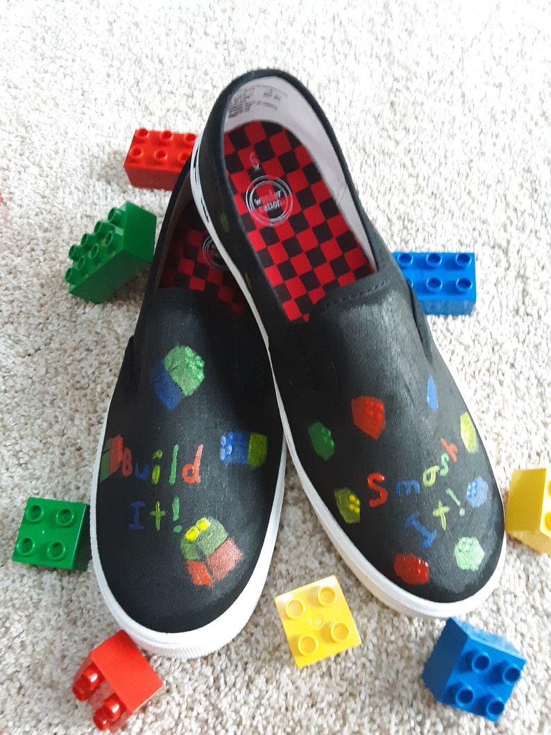 Toy Building Brick Slip-ons - Etsy