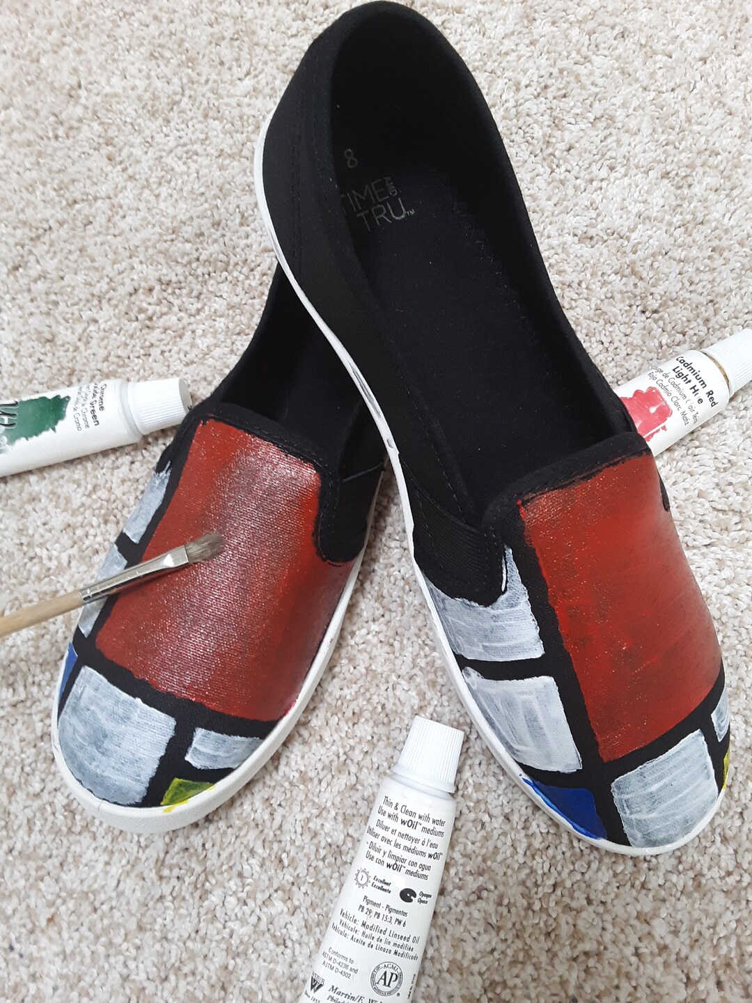 Art- Inspired: Mondrian's Composition Shoes - Etsy