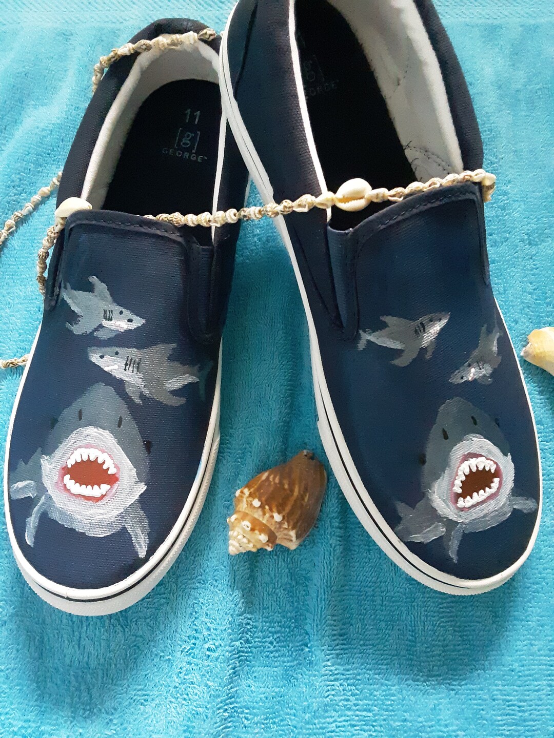 Sharktastic Slip Ons - Etsy
