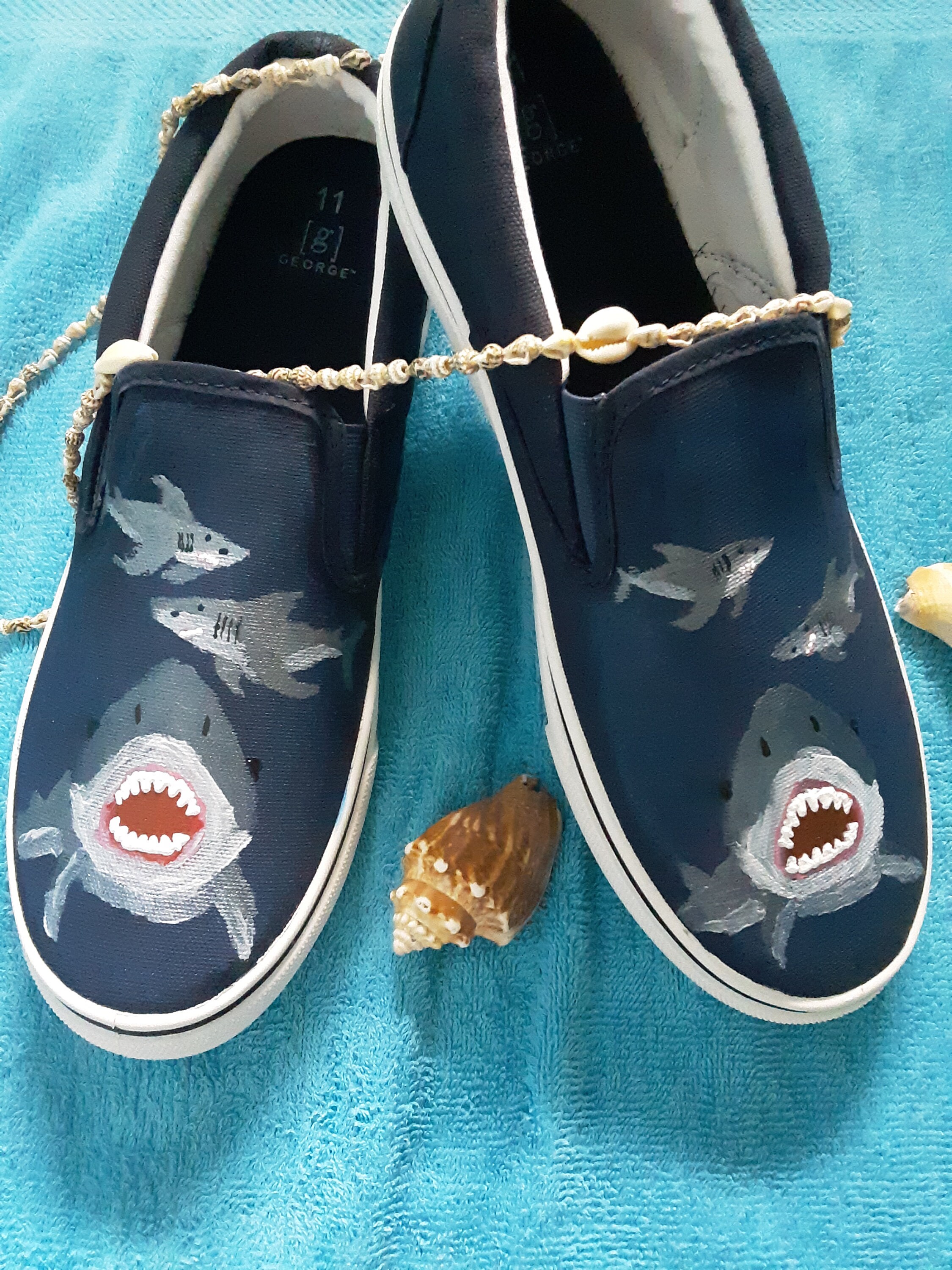 Sharktastic Slip Ons - Etsy