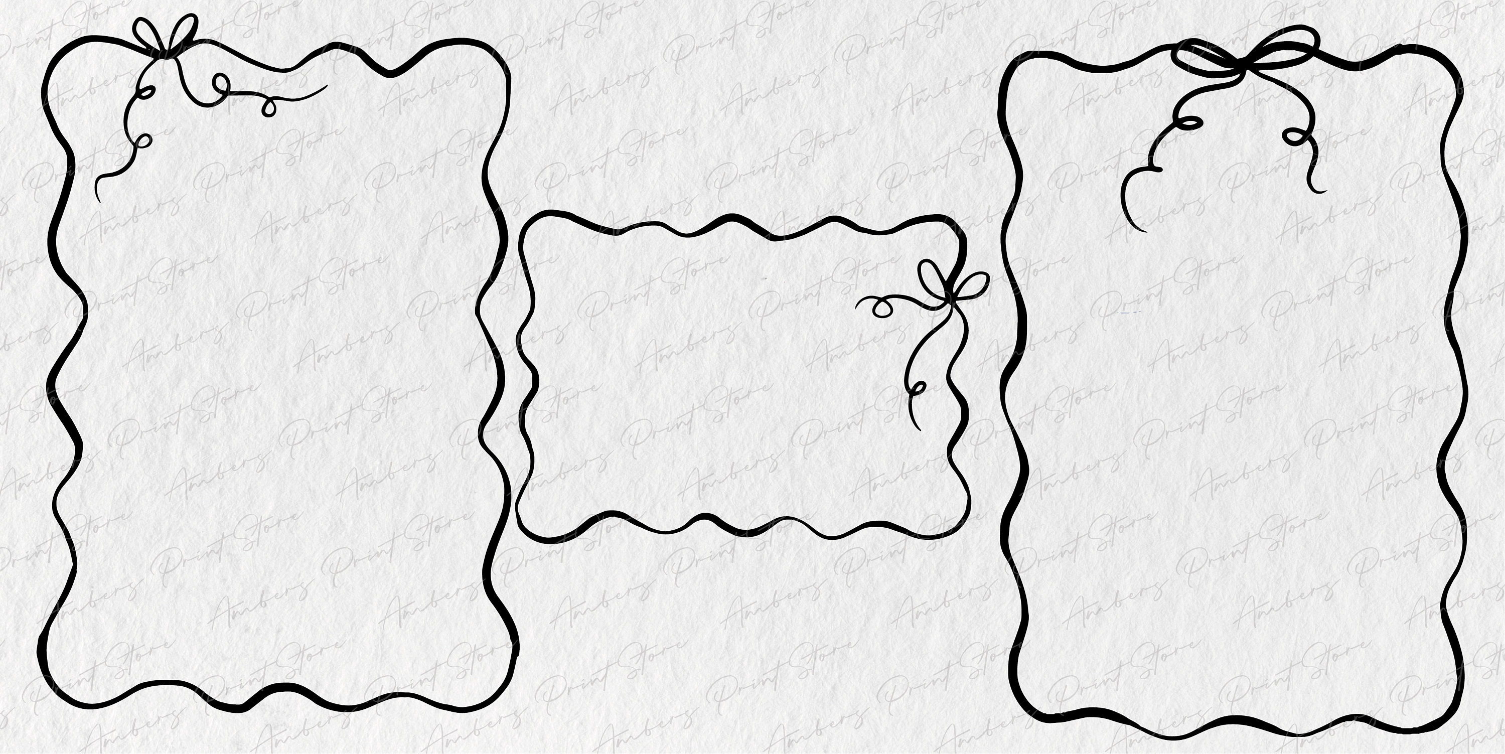 Wavy Frame SVG Bundle,, Frame SVG, Frame Svg Png,hand Drawn Frame Clip ...