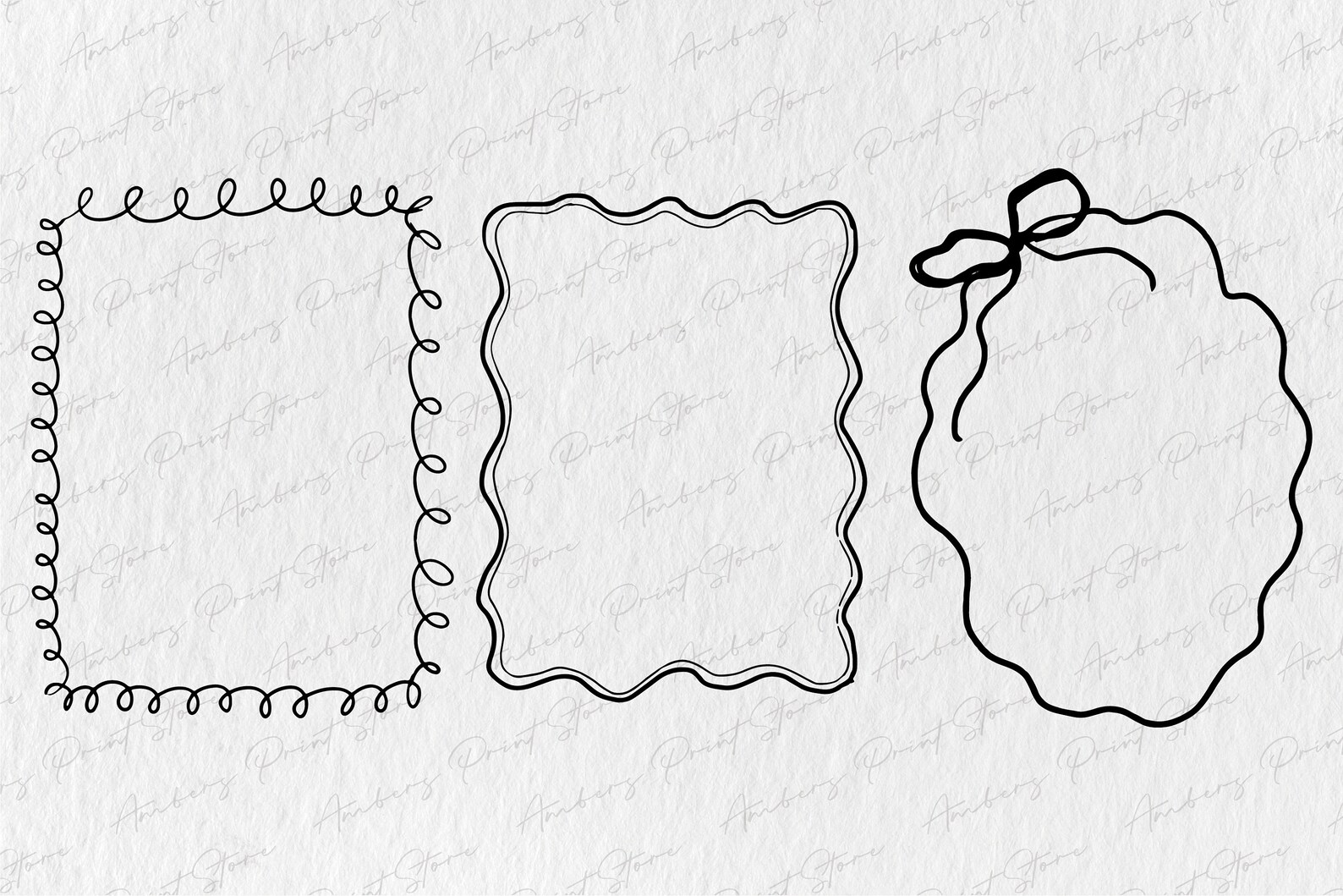 Wavy Frame SVG Bundle,, Frame SVG, Frame Svg Png,hand Drawn Frame Clip ...