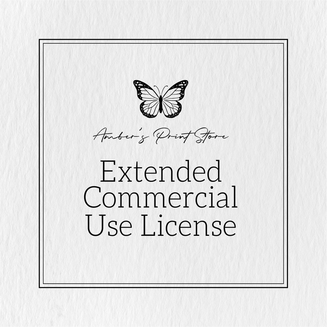 Amberprintstore Extended Commercial Use License - Etsy