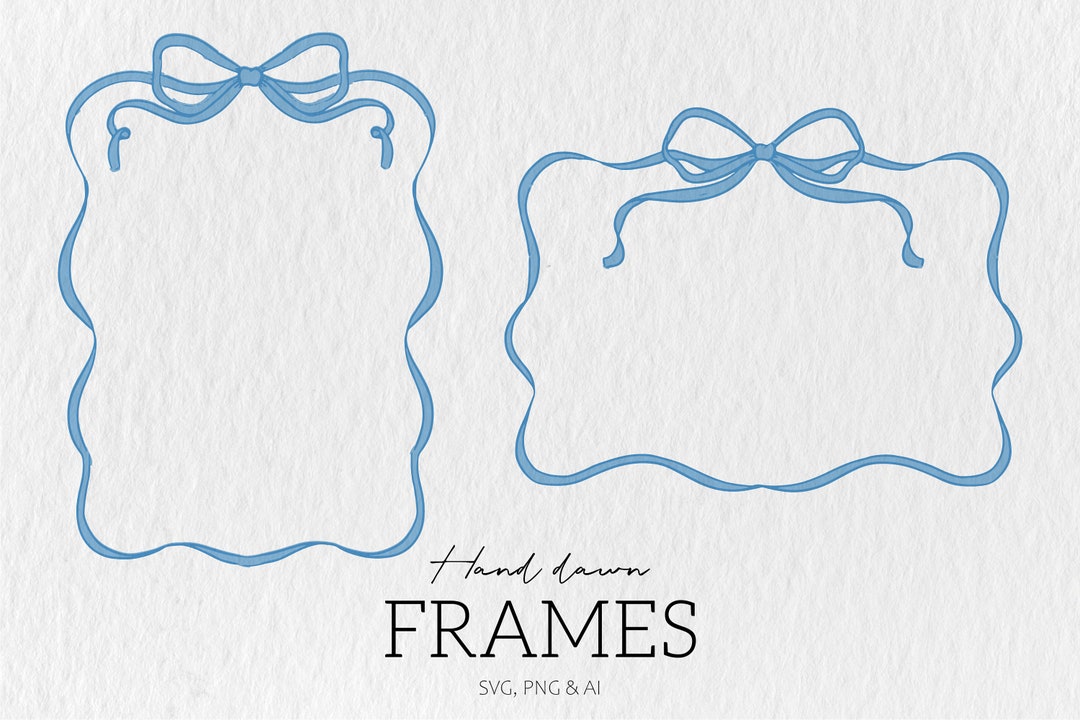 Wavy Frame SVG Bundle,, Frame SVG, Frame Svg Png,hand Drawn Frame Clip ...