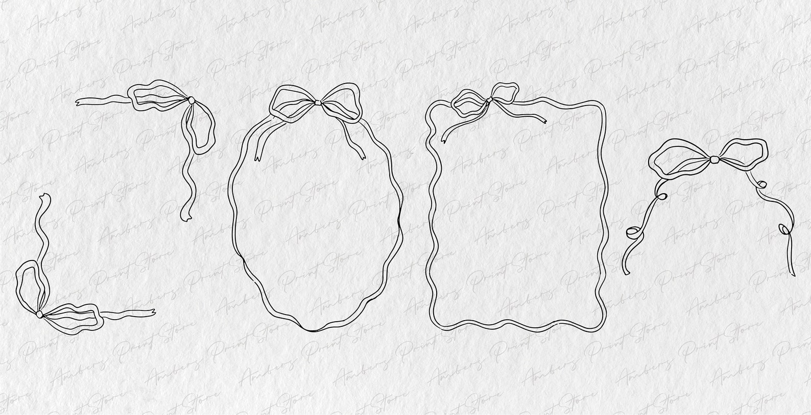 Wavy Ribbon Frame SVG Bundle,, Frame SVG, Frame Svg Png,hand Drawn ...