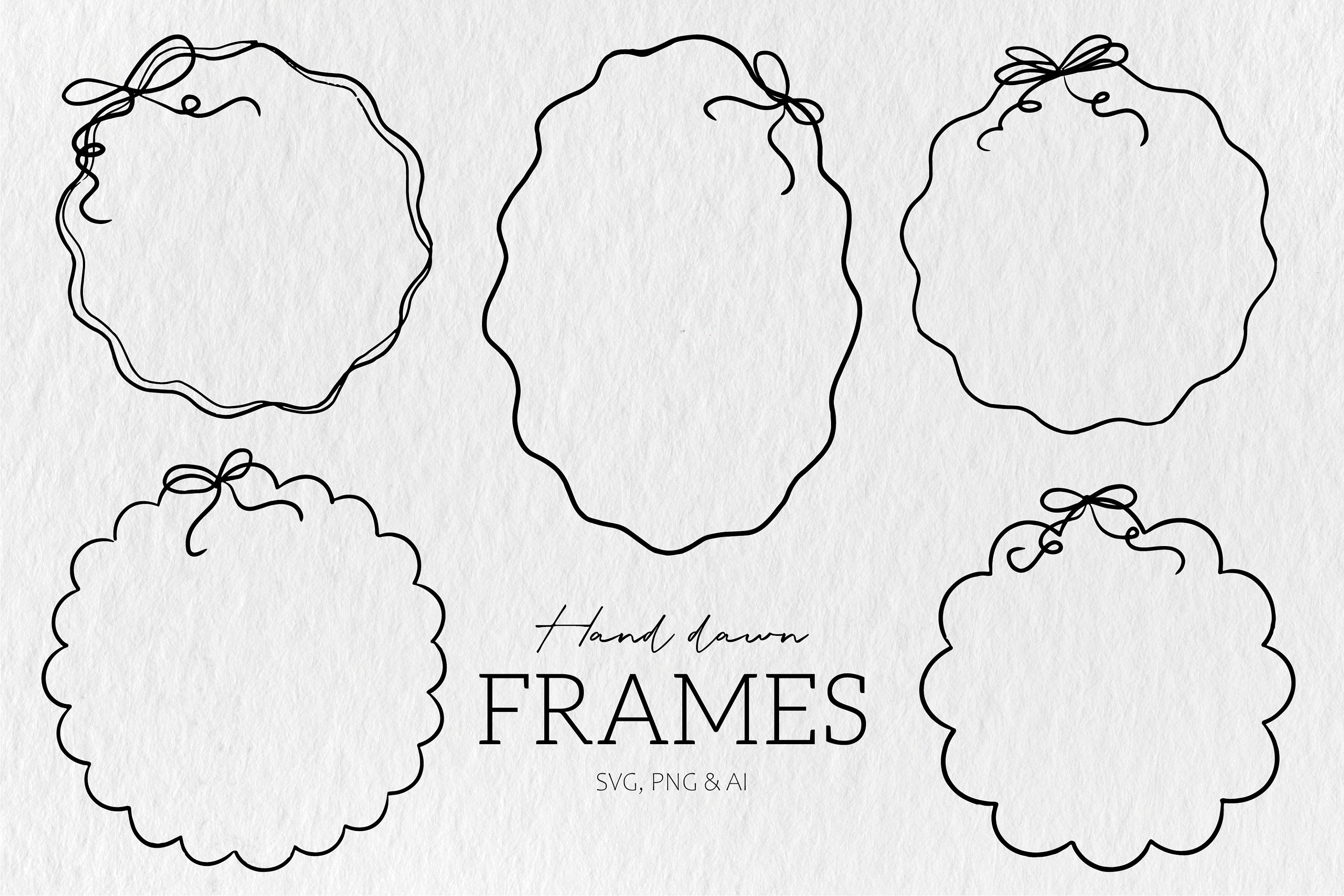 Hand Drawn Frame SVG Bundle,, Frame SVG, Frame Svg Png,hand Drawn Frame ...