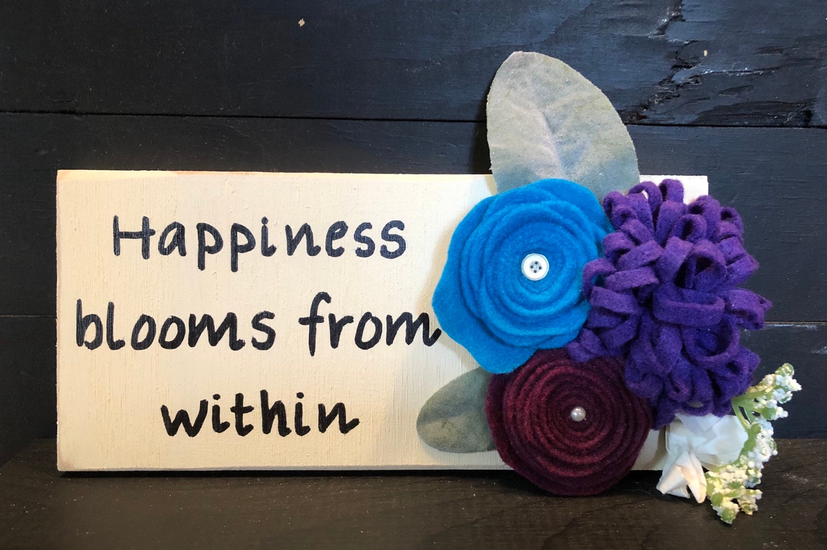 Happiness Blooms From Within Sign - Etsy Israel
