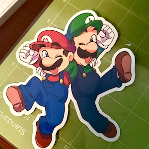 Mario and Luigi Sticker - Etsy