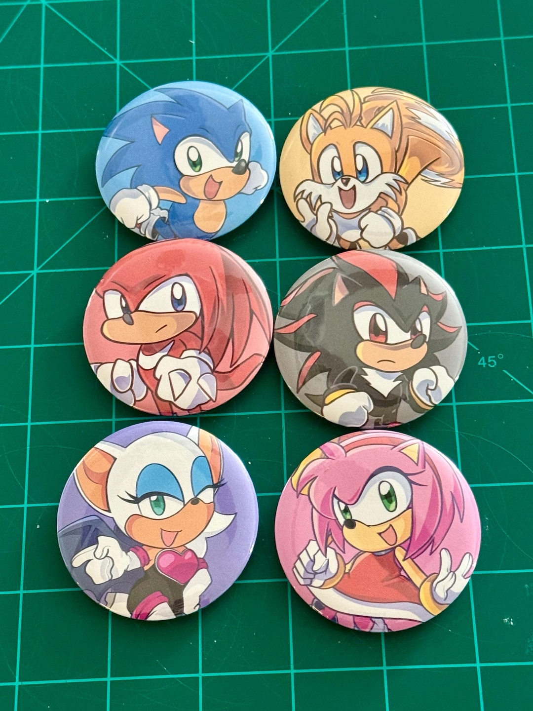 Sonic the Hedgehog Buttons - Etsy