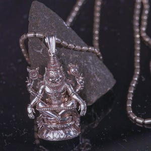 925 Silver Narasimha Pendant With a 20-inch Chain. Invoke Divine ...