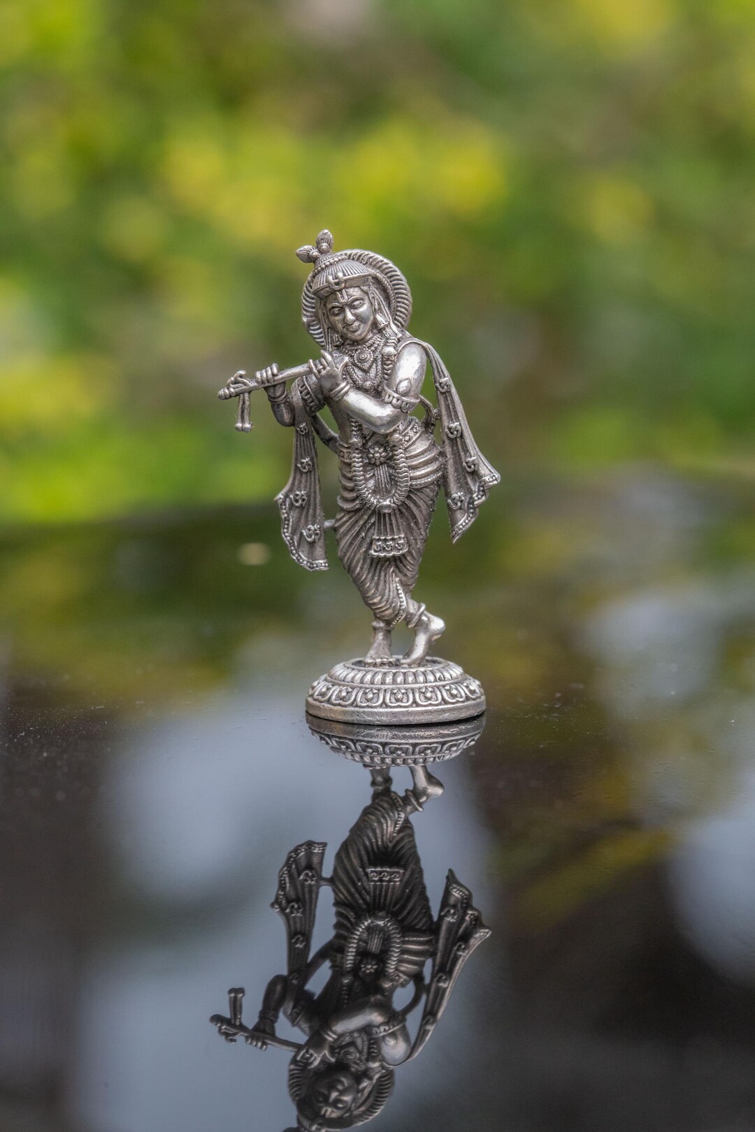 925 Silver Sri Krishna Idol 1.5 Inches. Invoke Divine Protection and ...