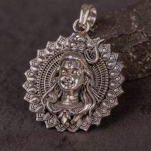 925 Silver Lord Shiva Pendant . Invoke Divine Protection and Strength ...