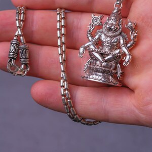 925 Silver Narasimha Pendant With a 20-inch Chain. Invoke Divine ...