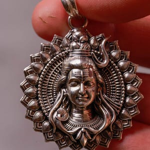 925 Silver Lord Shiva Pendant . Invoke Divine Protection and Strength ...