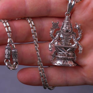 925 Silver Narasimha Pendant With a 20-inch Chain. Invoke Divine ...