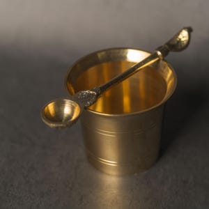 Brass Achaman Set With a Small Spoon is a Traditional and Often Ornate ...