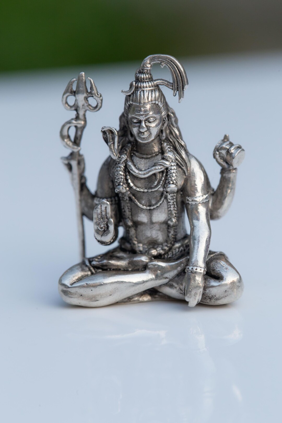 925 Silver Lord Shiva Idol 2 Inches. Invoke Divine Protection and ...