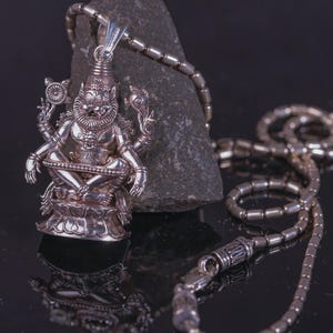 925 Silver Narasimha Pendant With a 20-inch Chain. Invoke Divine ...