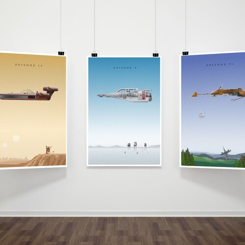 Star Wars Trilogy Poster Set - Etsy
