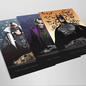 The Dark Knight Trilogy 3-poster Set - Etsy