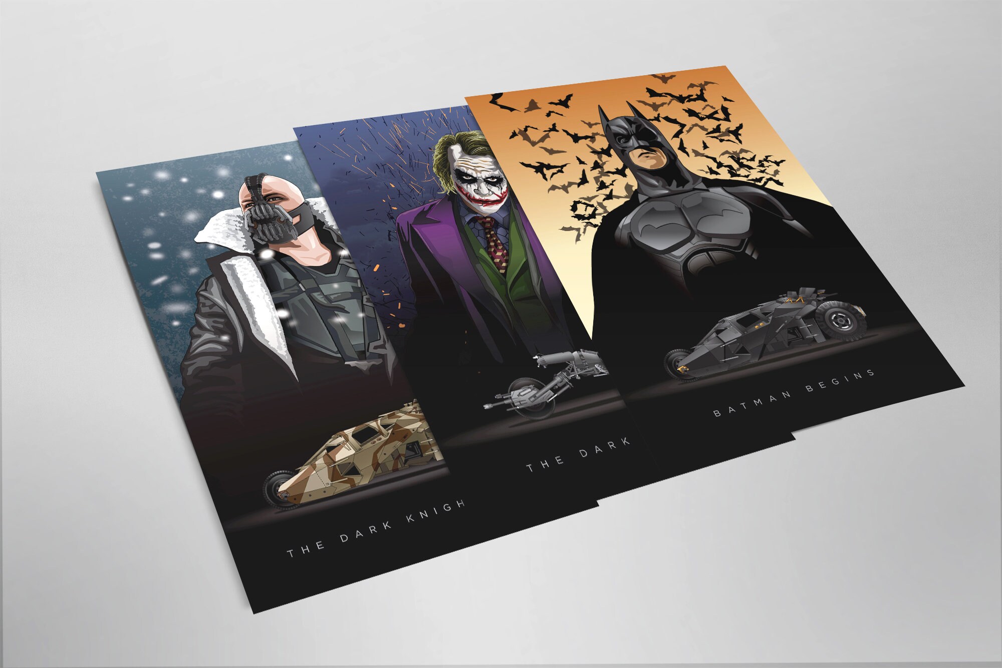 The Dark Knight Trilogy 3-poster Set - Etsy