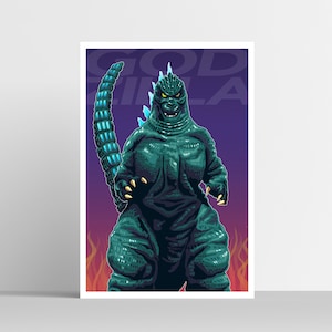 Godzilla Poster Print - Etsy