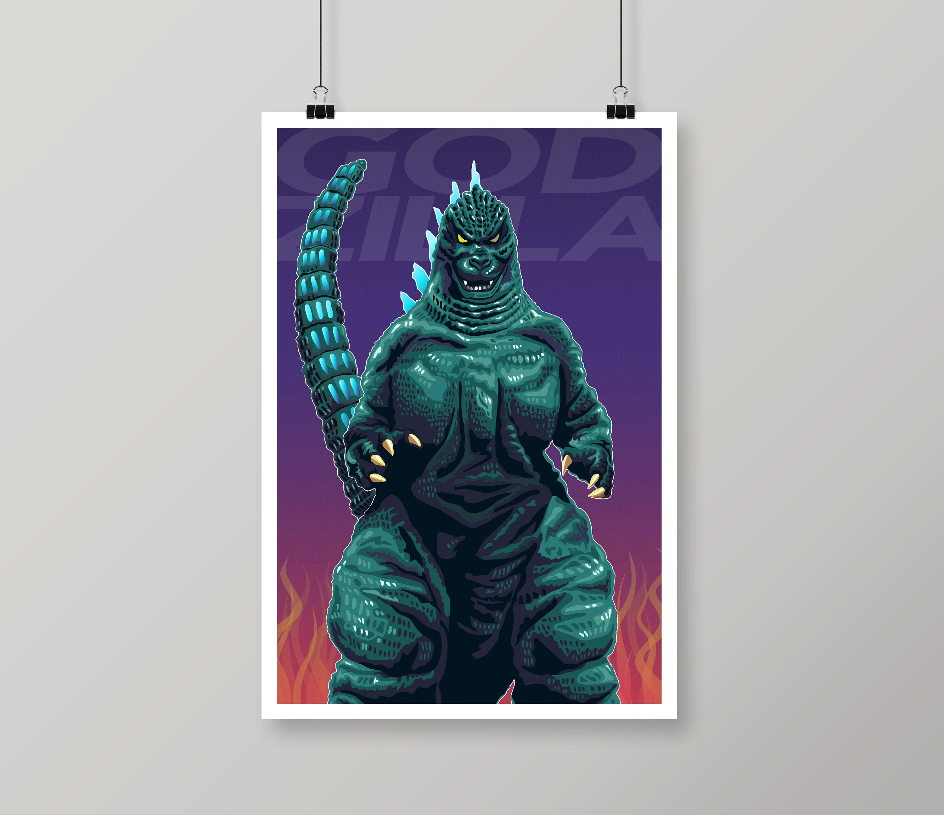 Godzilla Poster Print - Etsy