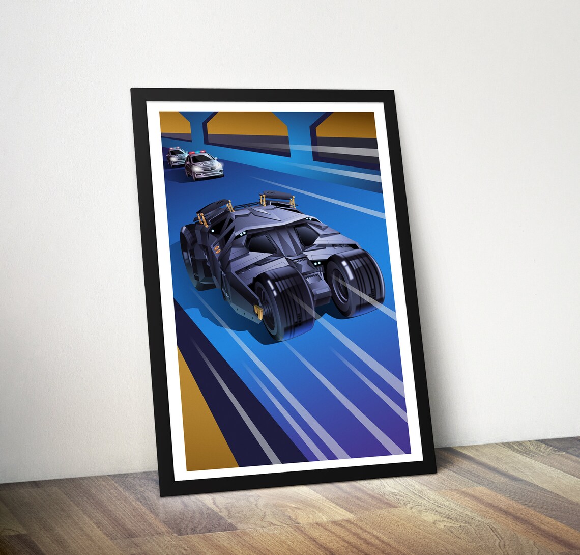 Batmobile the Dark Knight Poster Print 13x19 | Etsy
