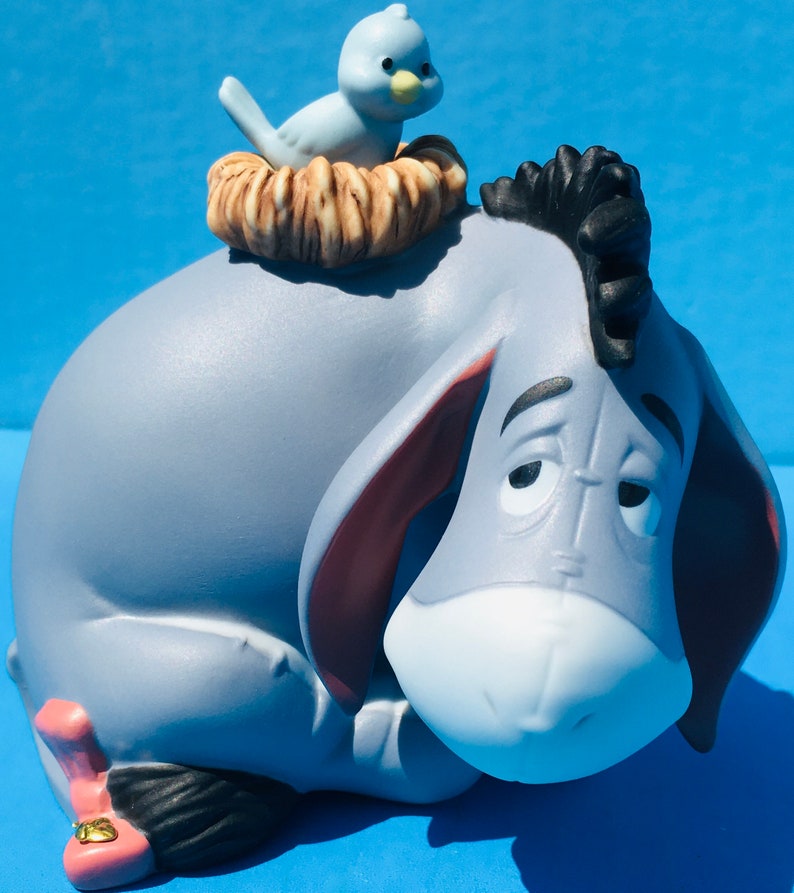 Eeyore and Blue Bird Figurine | Etsy