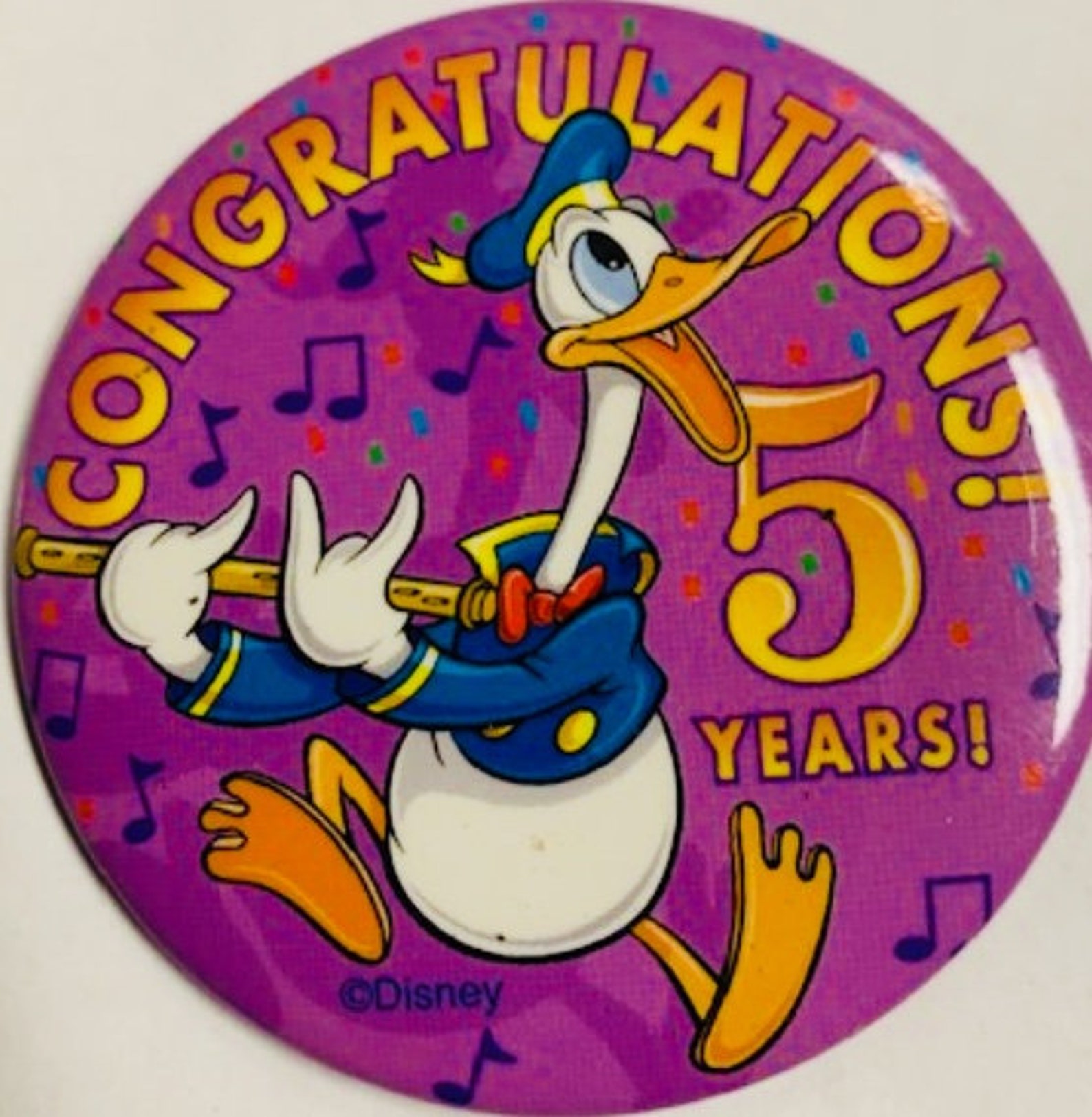Congratulations Donald Duck Button - Etsy