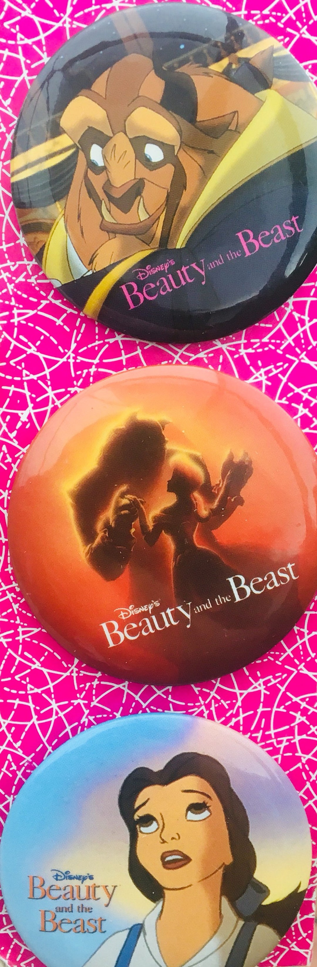 Beauty and the Beast Buttons - Etsy