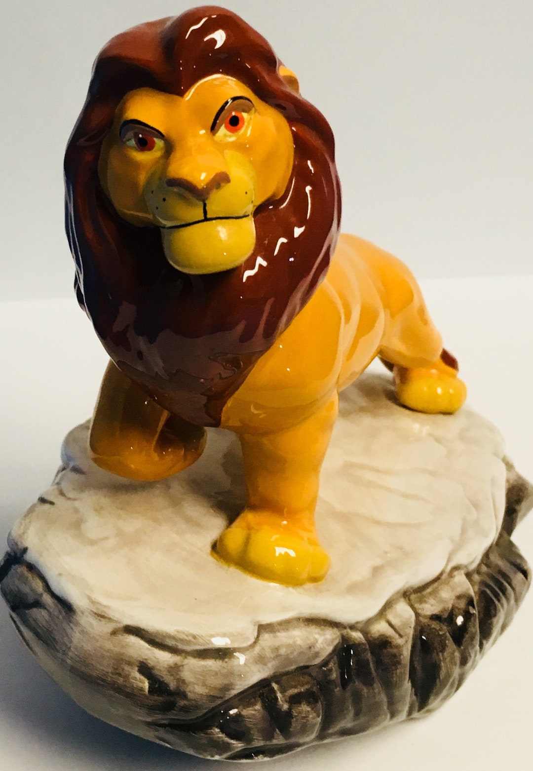Vintage Ceramic Mufasa Figurine - Etsy