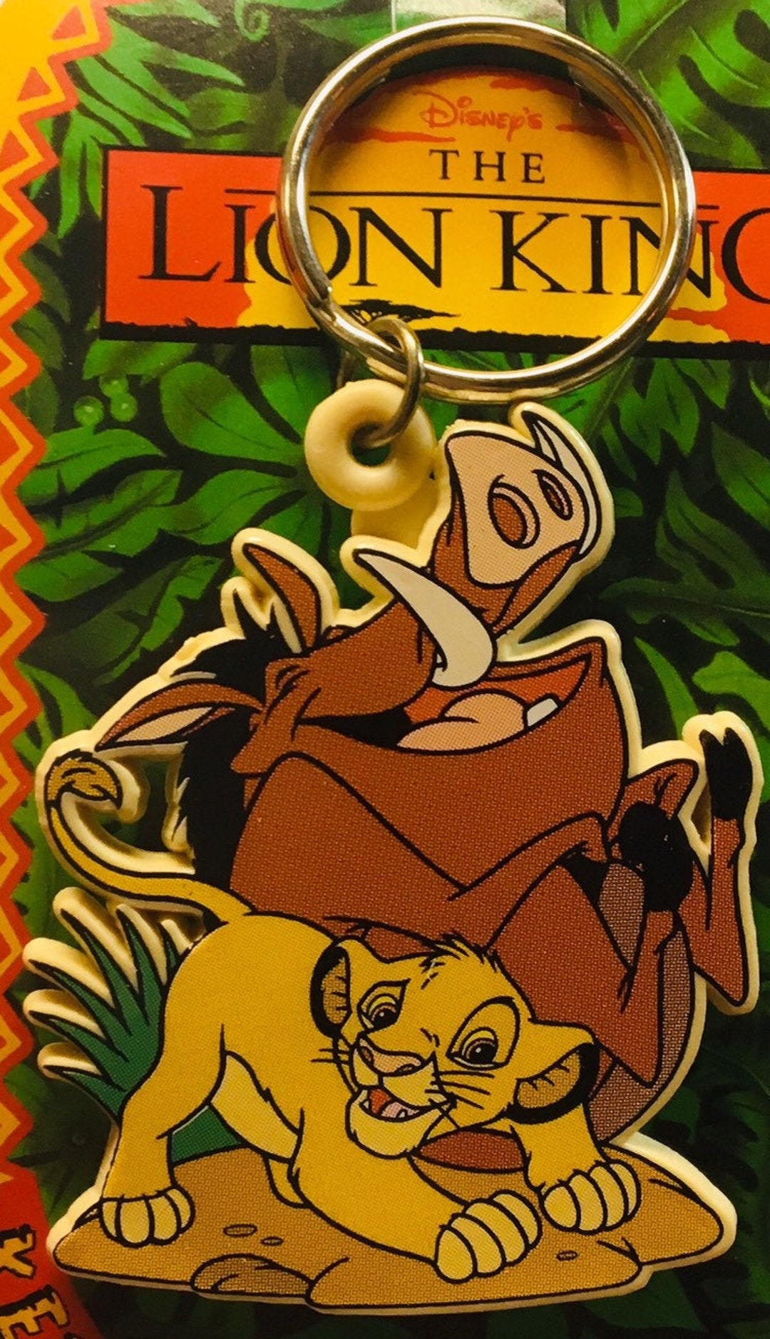 Vintage Simba and Pumbaa Keychain - Etsy