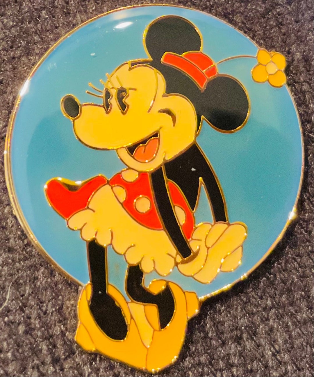 Vintage Flirty Minnie Mouse Pin - Etsy