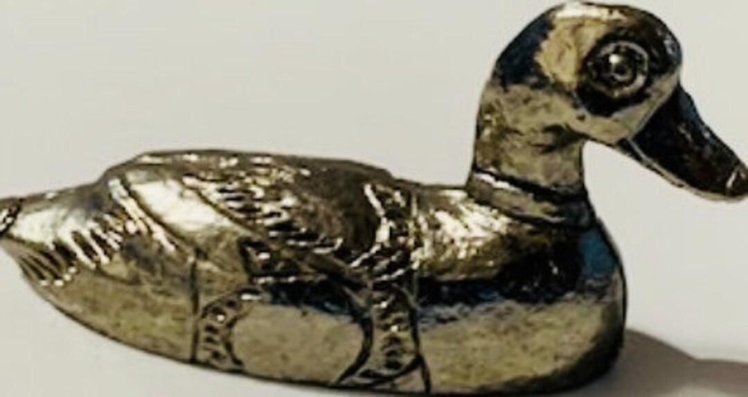 Small Duck Pewter Figurine - Etsy