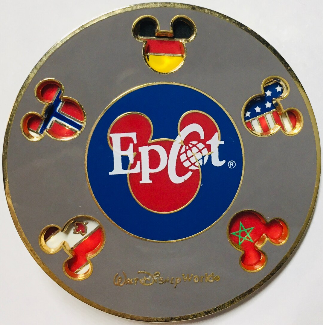 Epcot Rotating Flag Pin - Etsy