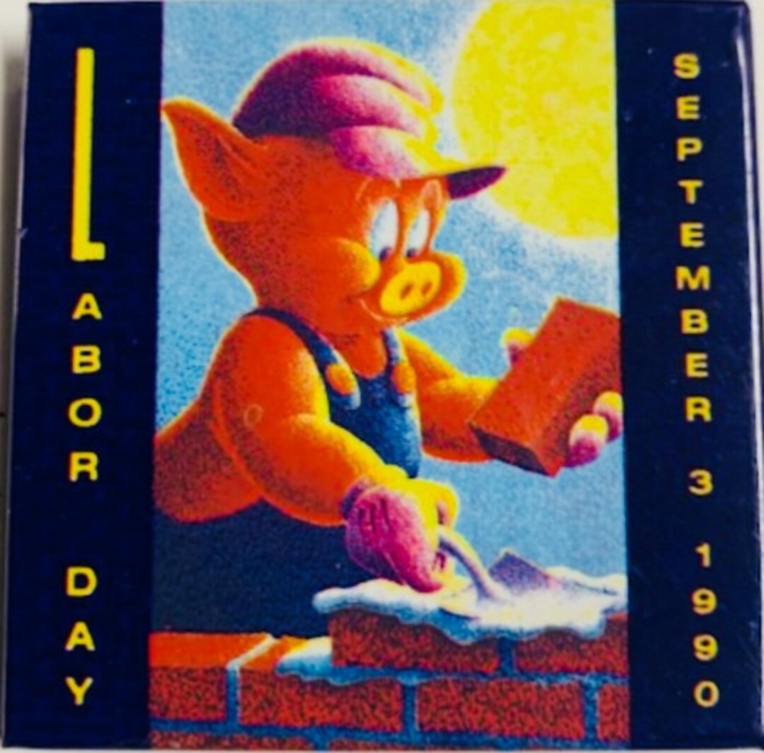 Vintage Disney Labor Day Button - Etsy
