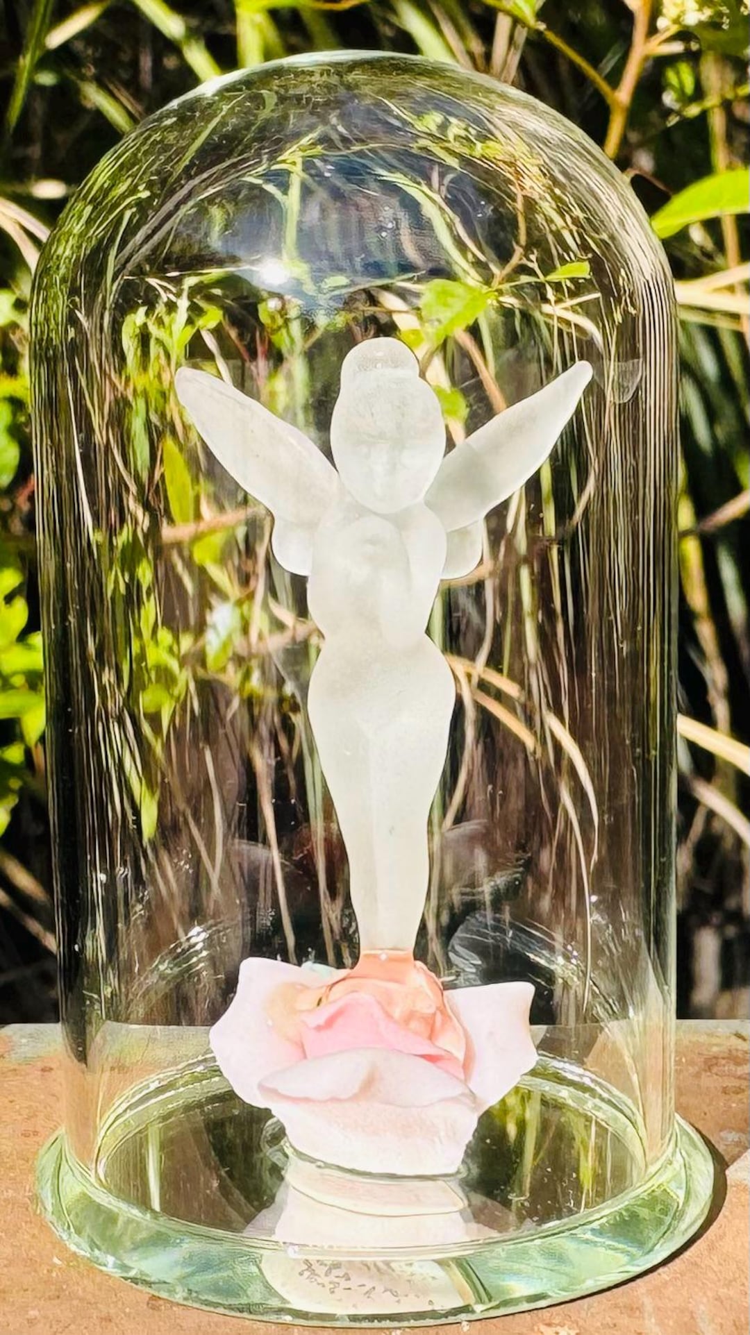 Mini Glass Tinker Bell Standing Flower Dome - Etsy