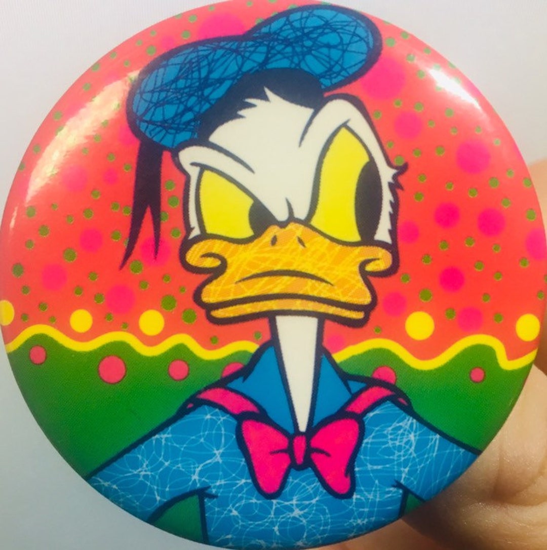 Colorful Donald Duck Mini Button - Etsy