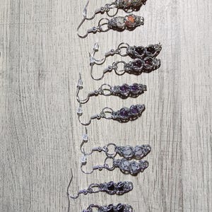 Chainmail Captive Bead Stone Earrings - Etsy